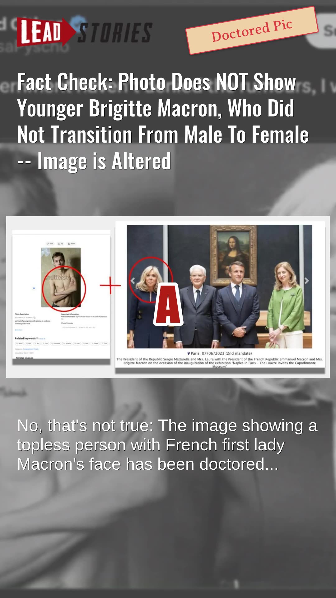 Fact Check: Photo Does NOT Show Younger Brigitte Macron, Who Did Not ...