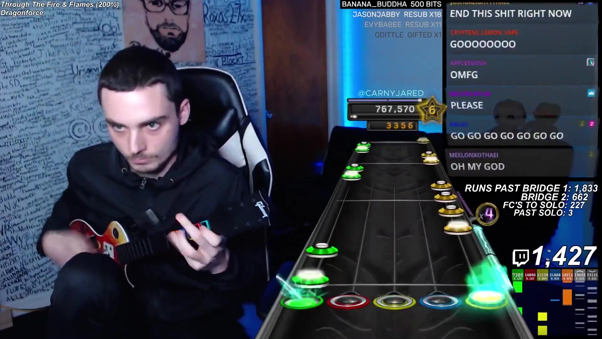 Twitch Streamer Full Combos 'Through the Fire and Flames' at 200% Speed ...