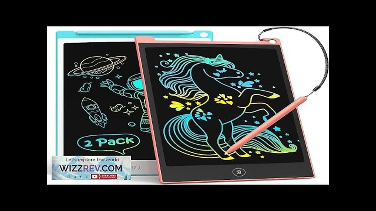 TECJOE 2 Pack LCD Writing Tablet 8.5 Inch Colorful Doodle Board Drawing ...