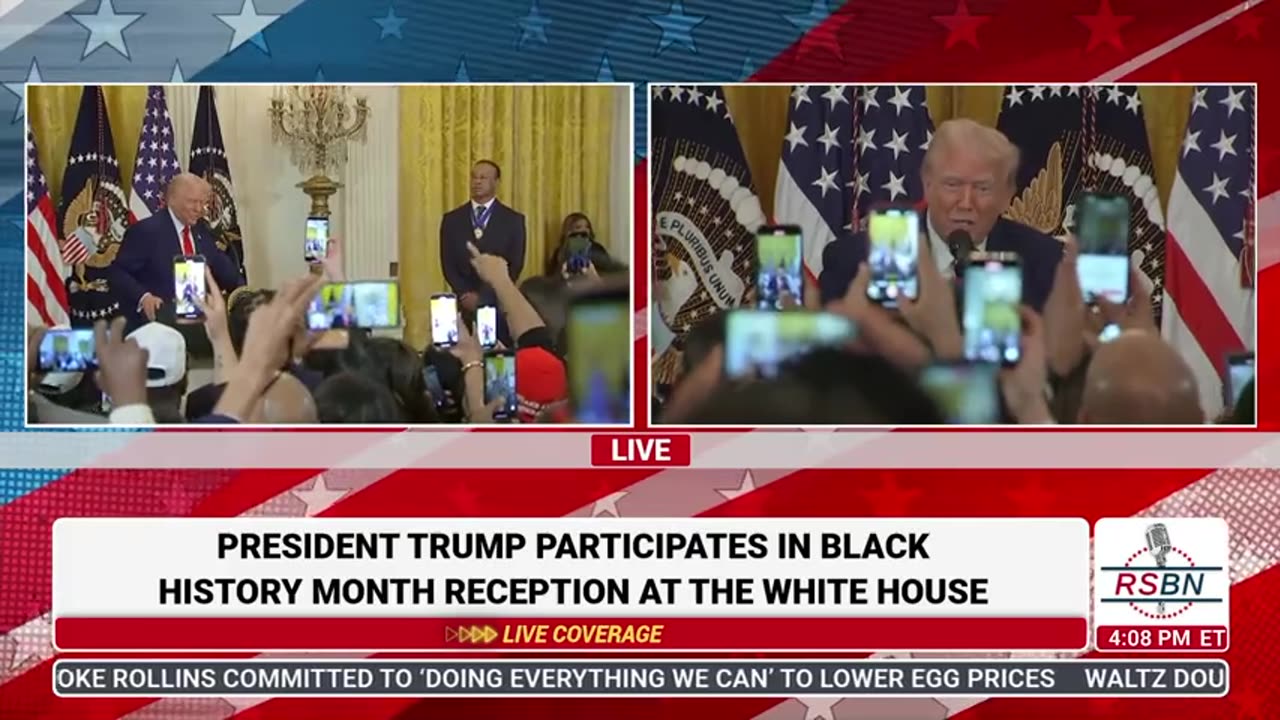 RSBN - President Trump Hosts a Reception for Black History Month - 2-20-25