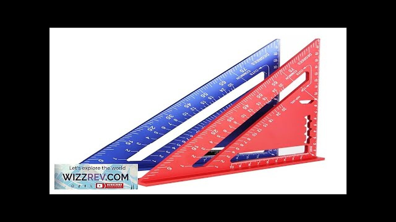 Triangle Ruler 7Inch Measurement Tool Cast Aluminium Carpenter Set ...