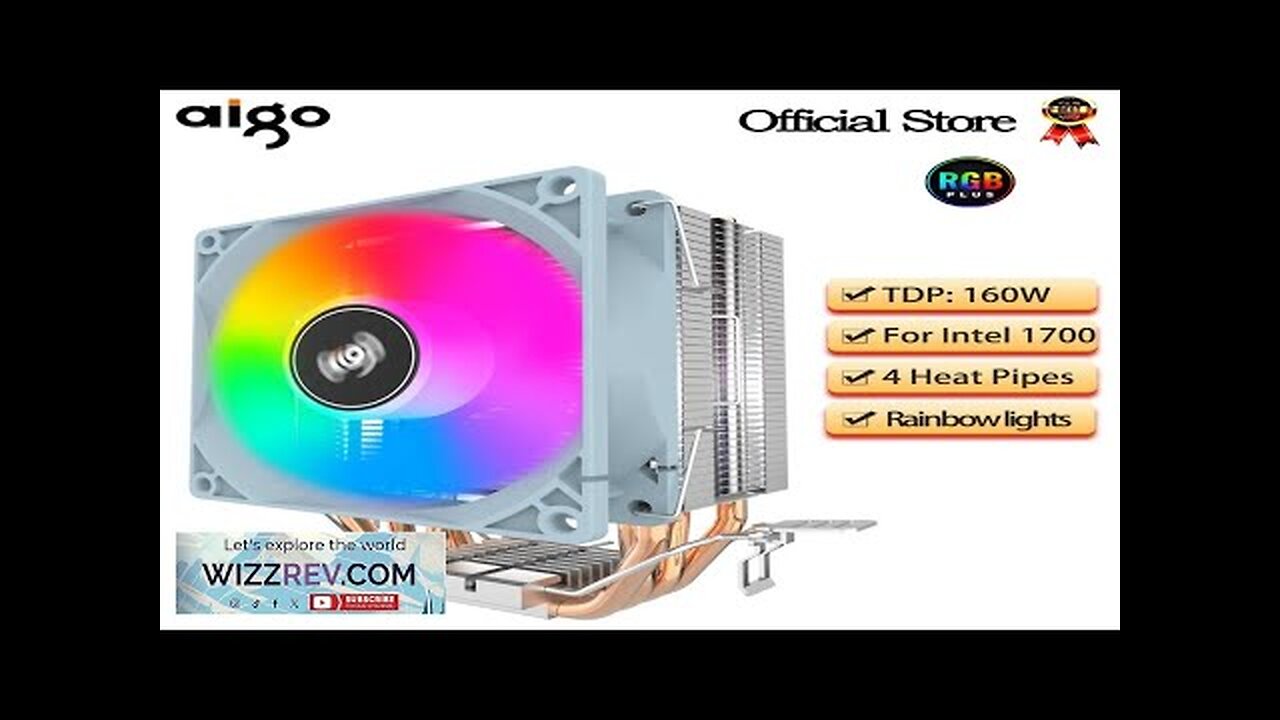 Aigo CPU Cooler 2 4 Heat Pipes PC Radiator Cooling 3PIN PWM Review