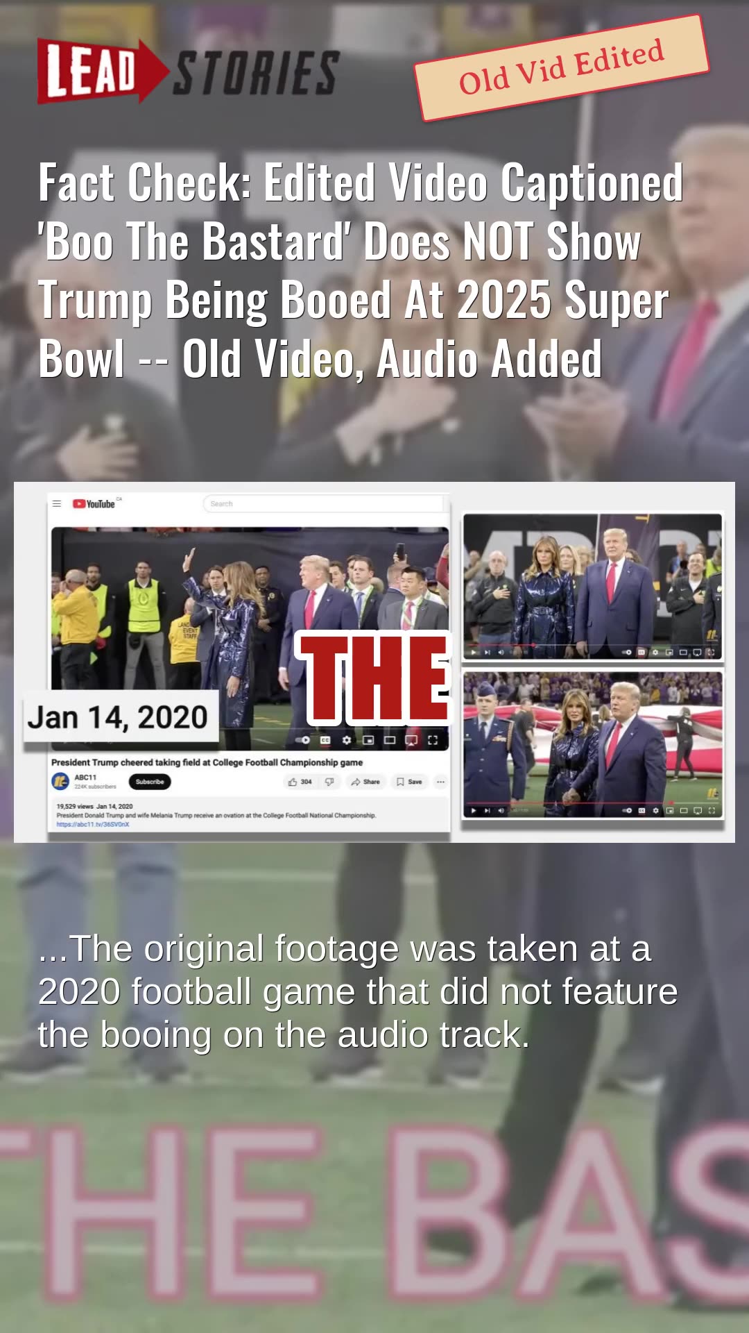 Fact Check: Edited Video Captioned 'Boo The Bastard' Does NOT Show ...
