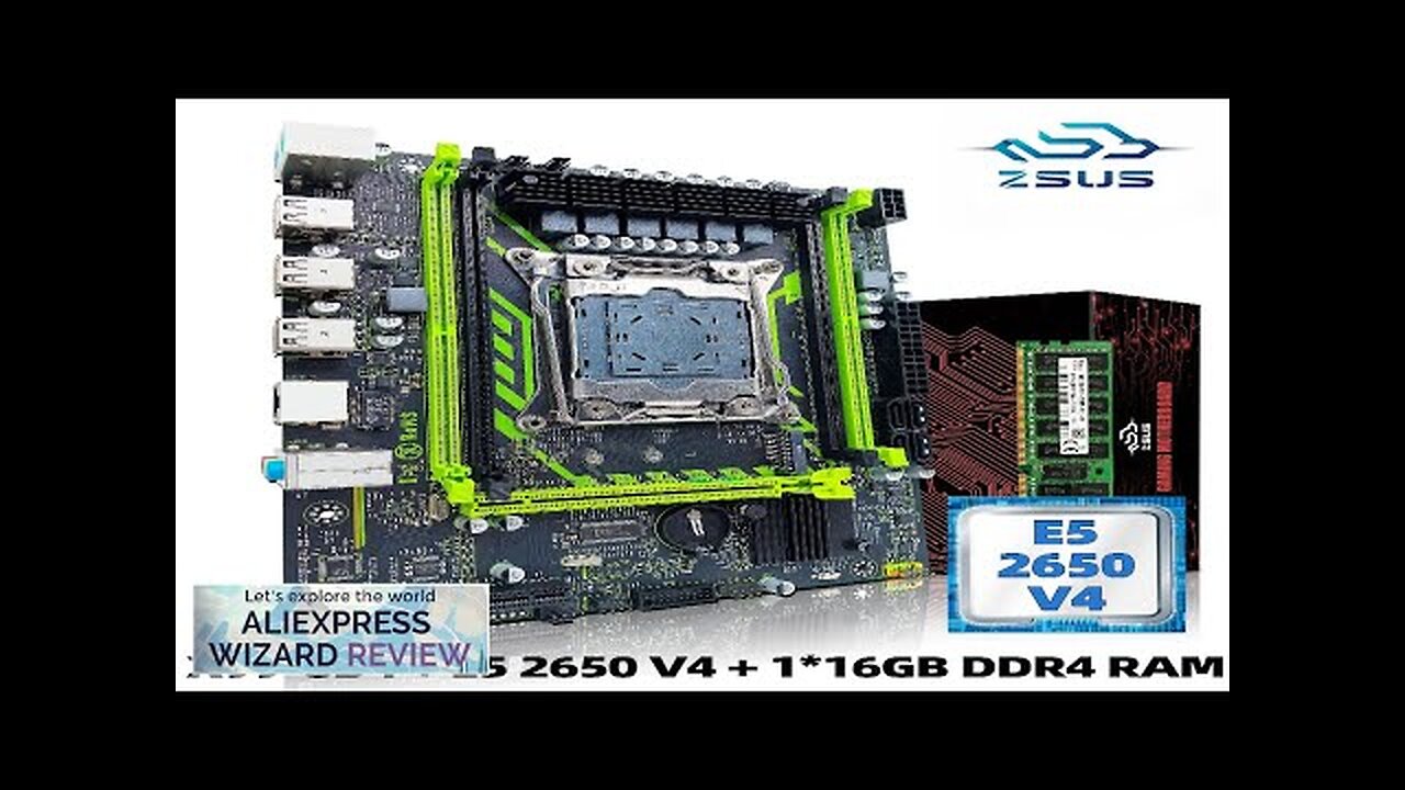 X99-8D4 ZSUS Motherboard Set Kit With Intel LGA2011-3 Xeon E5 2650 V4 ...