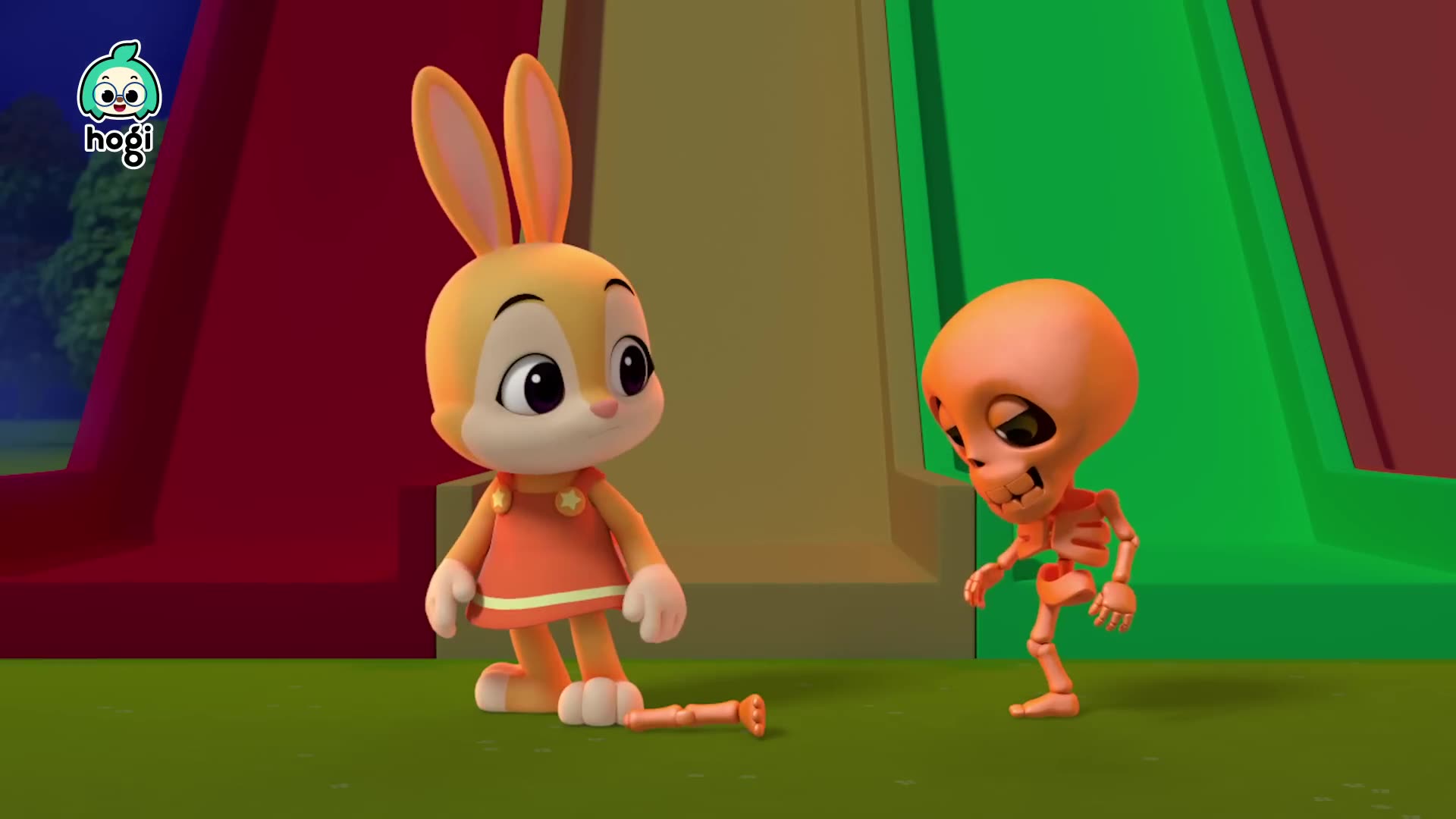 Learn Colors with Halloween Skeleton _ Slide _ 15min _ Halloween Songs ...