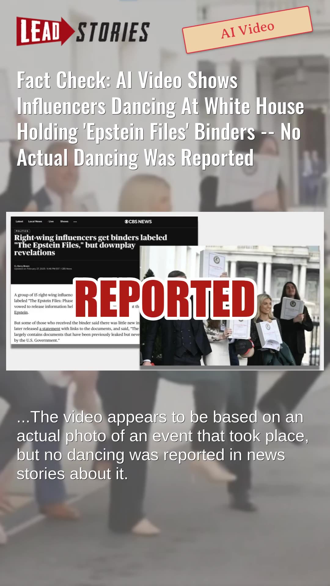 Fact Check: AI Video Shows Influencers Dancing At White House Holding ...