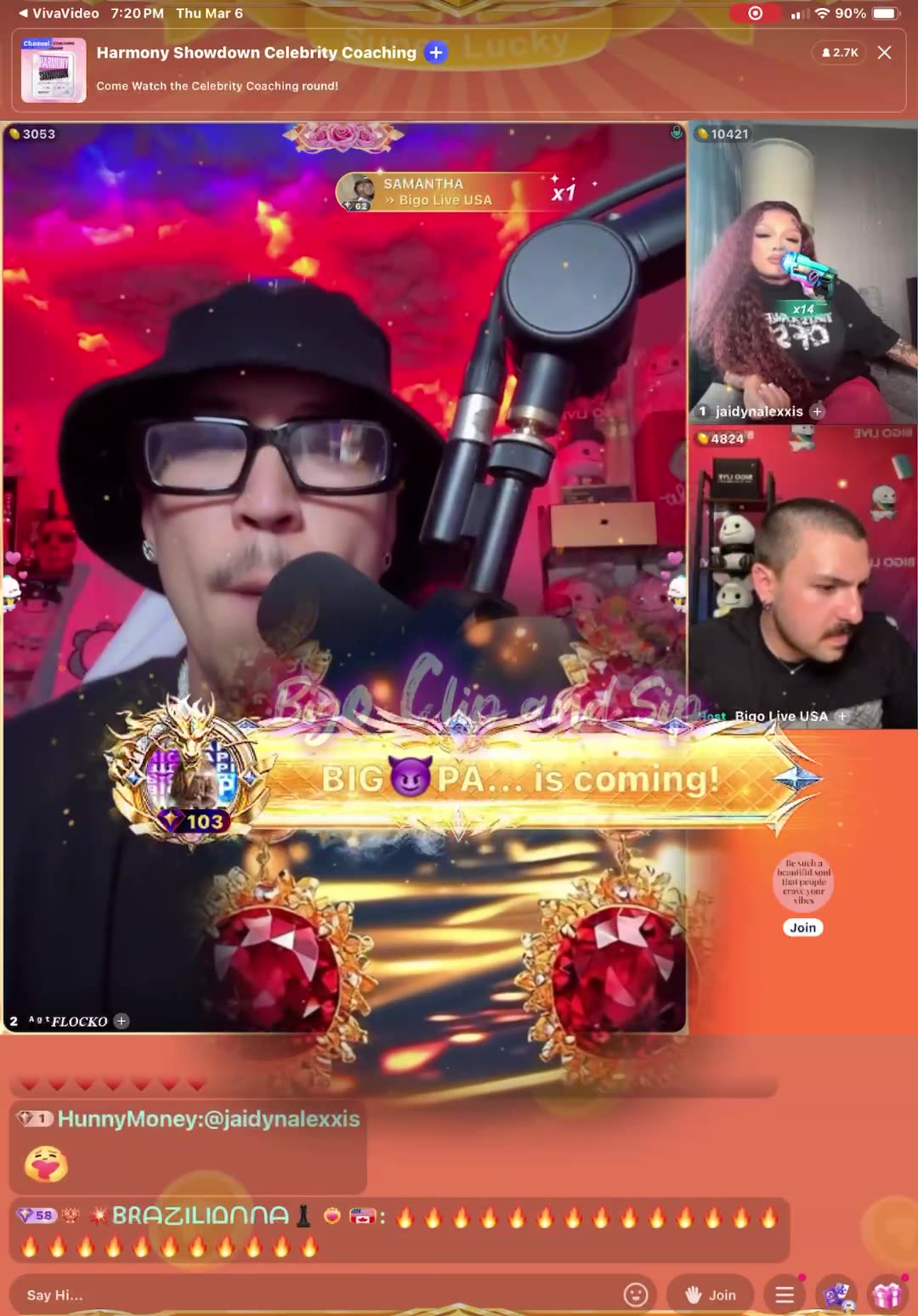 Flocko performs for Blueface baby mom Jaidyn who's judging on Bigo Live ...