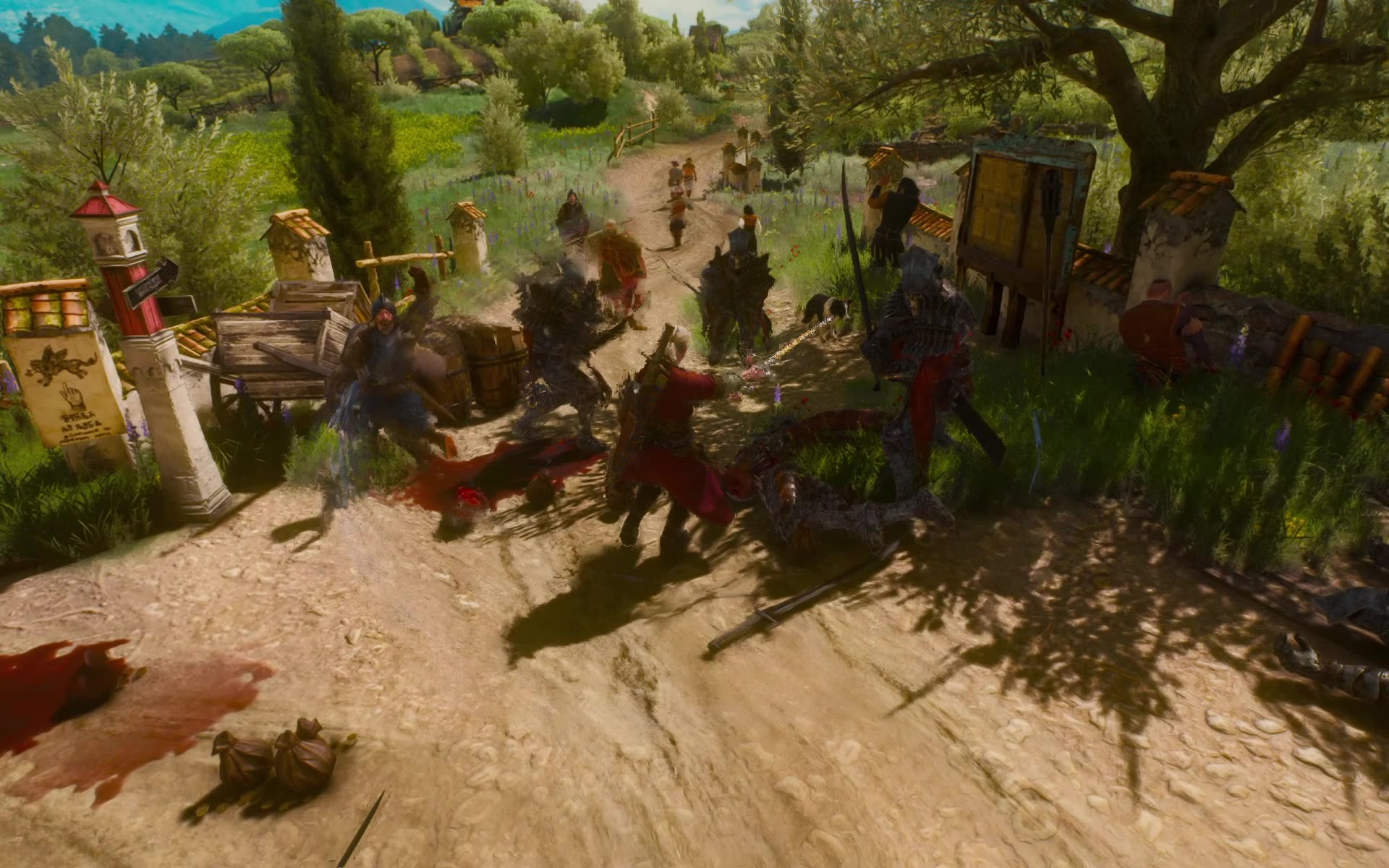 Witcher 3 Combat scene sword spinning