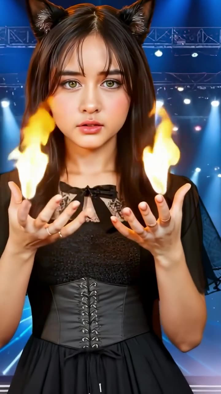 Hot girl in magic 🪄 illusion hub