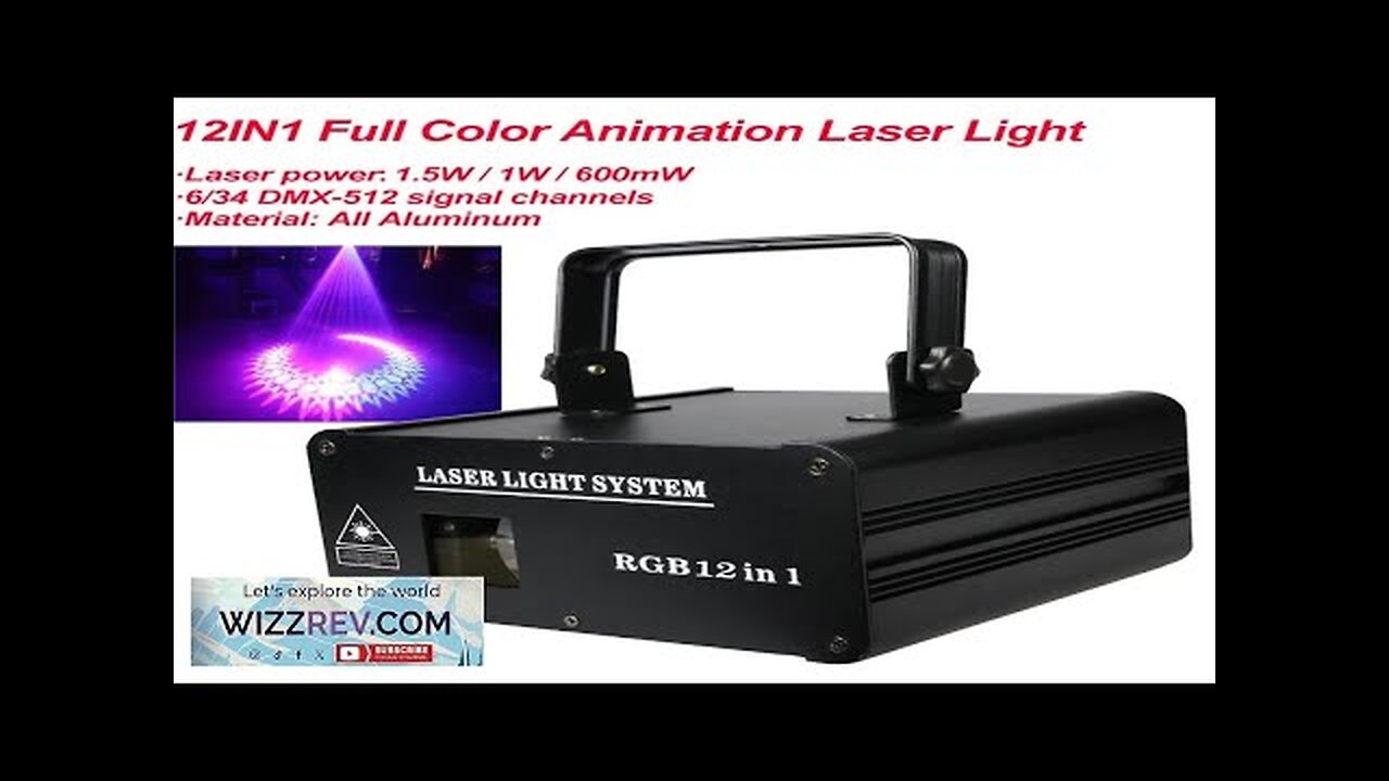 12IN1 Full Color Animation Scanner Laser Light RGB LED Stage Laser ...