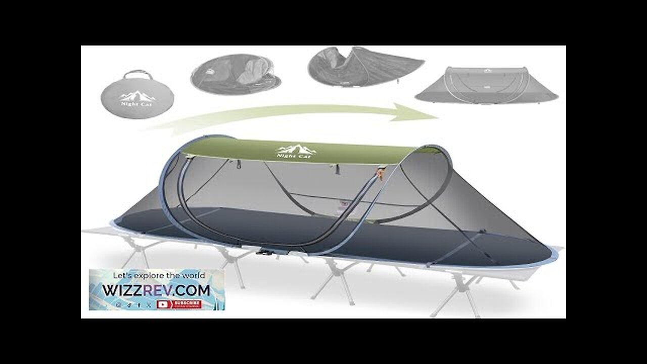 Night Cat Pop-up Mosquito Tent: 1 Person Camping Tent with Bug Screen ...