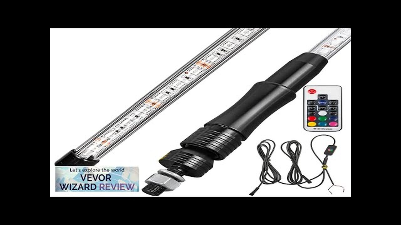 VEVOR 2PC 3FT LED Whip Lights RGB Color Lighted Whips for UTV Review