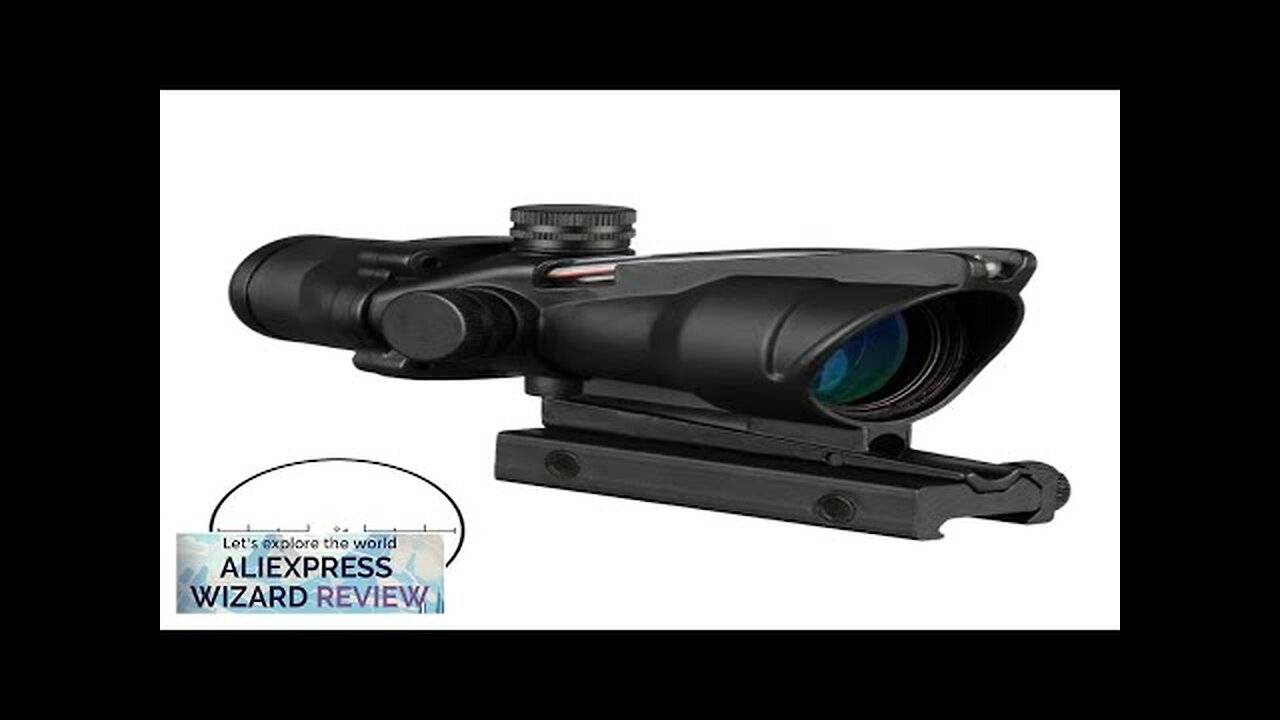 4X32 Hunting Riflescope Real Fiber Optics Grenn Red Dot Illuminated ...
