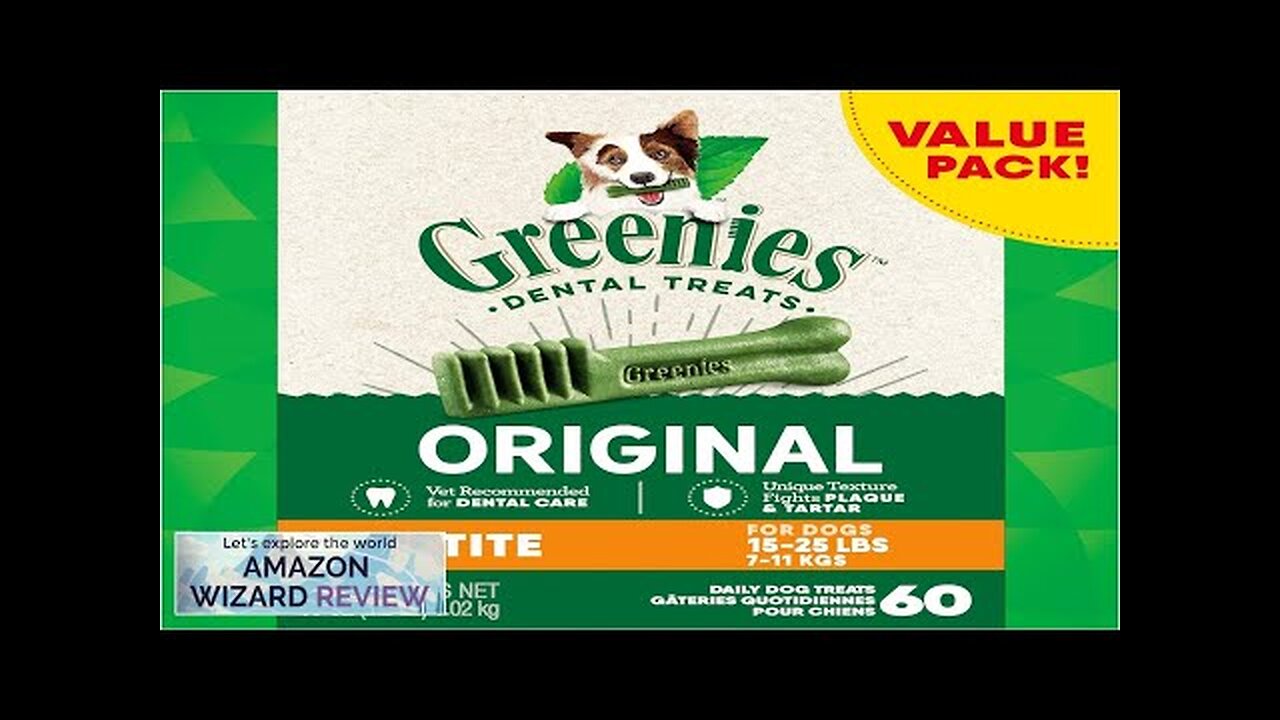 Greenies Original Petite Natural Dental Care Dog Treats 36 oz. Pack (60 ...