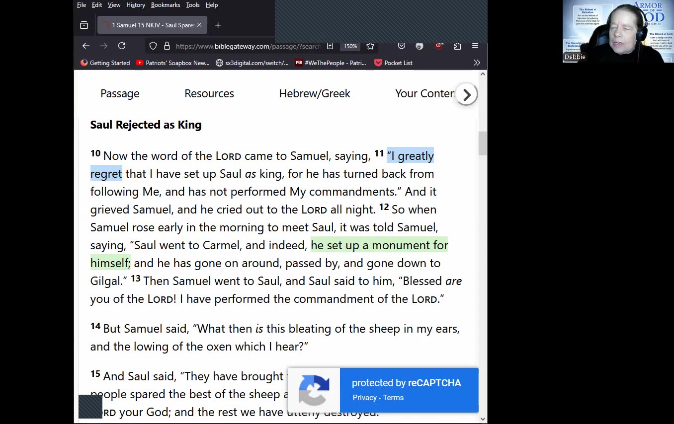 Journey Through The Bible -- 1 Samuel 15 -- Jehovah GOD Rejects Saul As ...