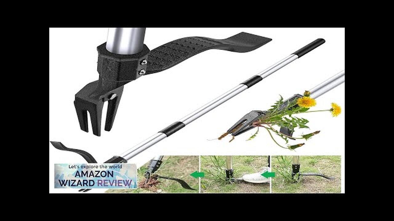 Weed Puller Tool Gardening Stand Up Weeding Tool with 48" Stainless ...