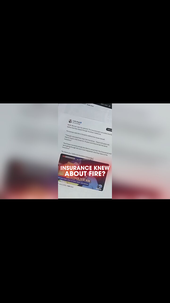 Alex Jones: Did Insurance Companies Know The Fires Were Coming - 1/9/25