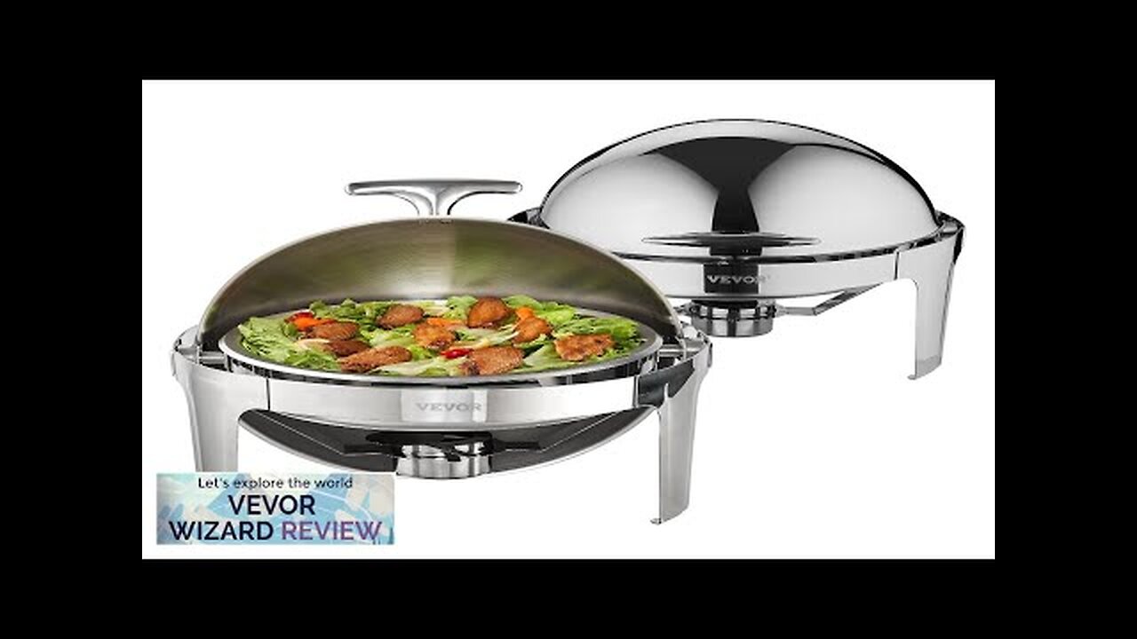VEVOR Roll Top Chafing Dish Buffet Set 6 Qt 2 Pack Stainless Review