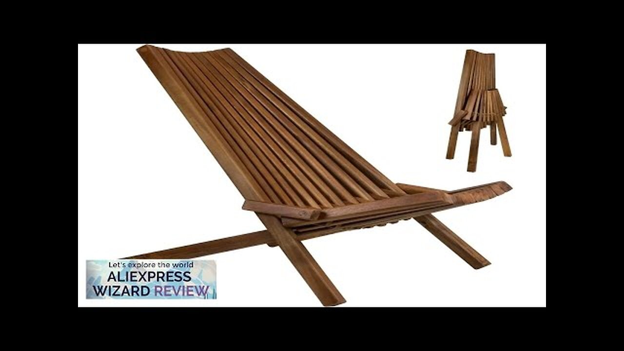 Folding Wooden Outdoor Chair -Stylish Low Profile Acacia Wood Lounge ...