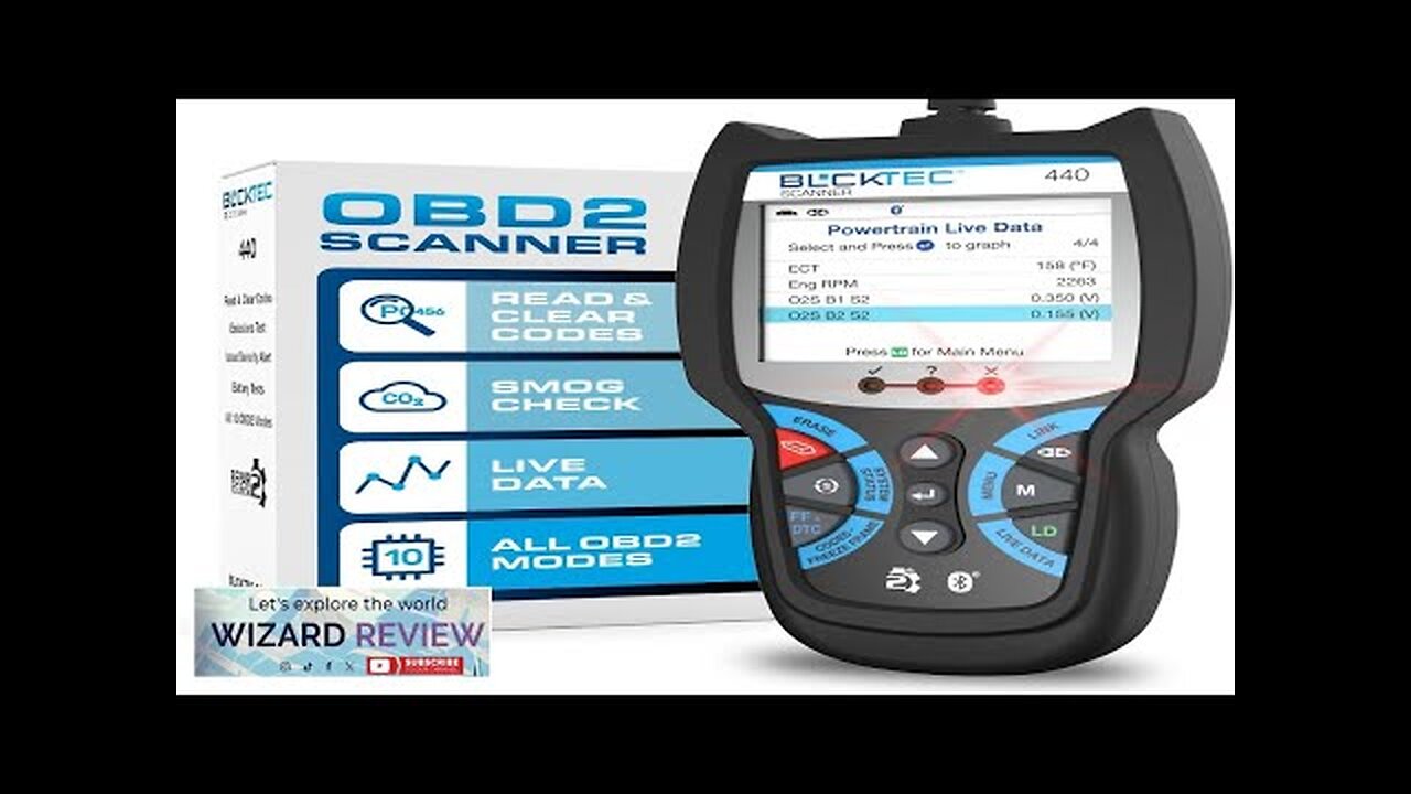 440 Bluetooth OBD2 Scanner Diagnostic Tool Car Code Reader and Scanner ...
