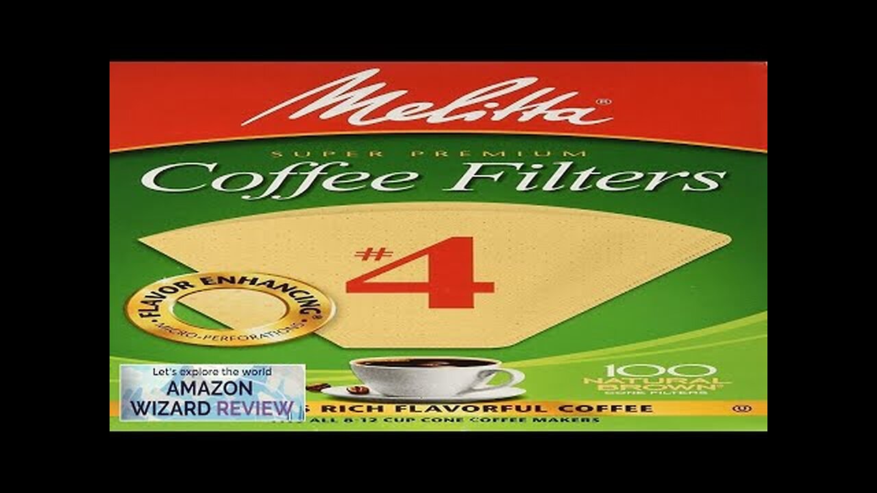 Melitta #4 Cone Coffee Filters Unbleached Natural Brown 100 Total ...