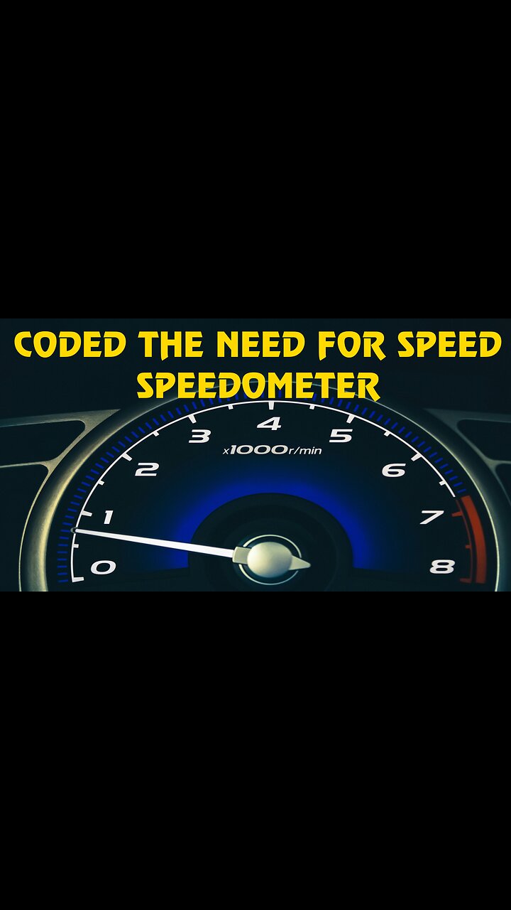 Coding A Speedometer in Python! #MostWanted #NFS #Python #Coding