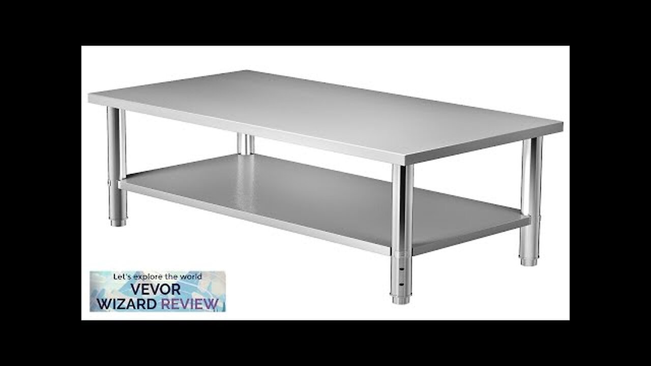 VEVOR Stainless Steel Prep Table 48 x 30 x 34 Inch 550lbs Review