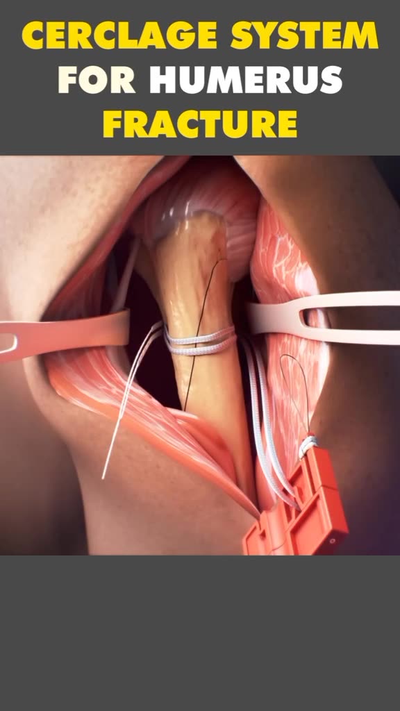 CERCLAGE SYSTEM FOR HUMERUS FRACTURE 3D ANIMATION