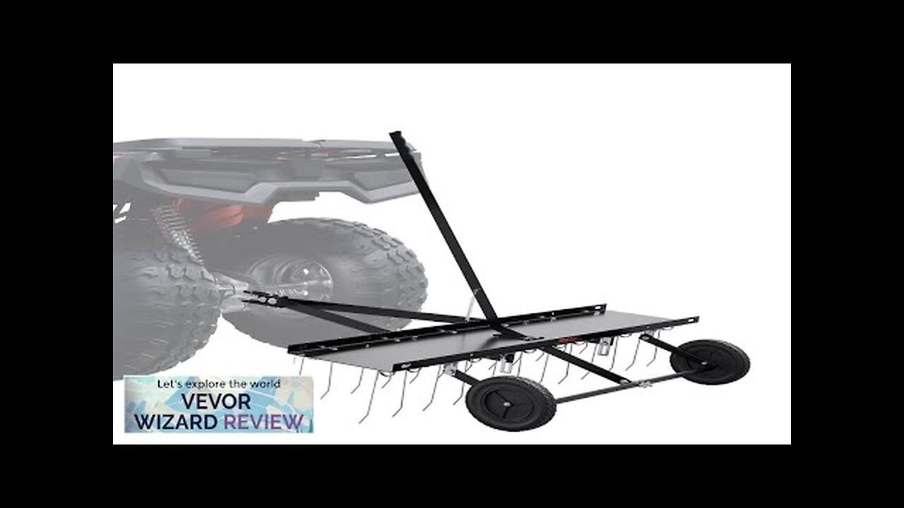 VEVOR Tow Behind Dethatcher 48-inch Tow Dethatcher with 24 Spring Steel ...