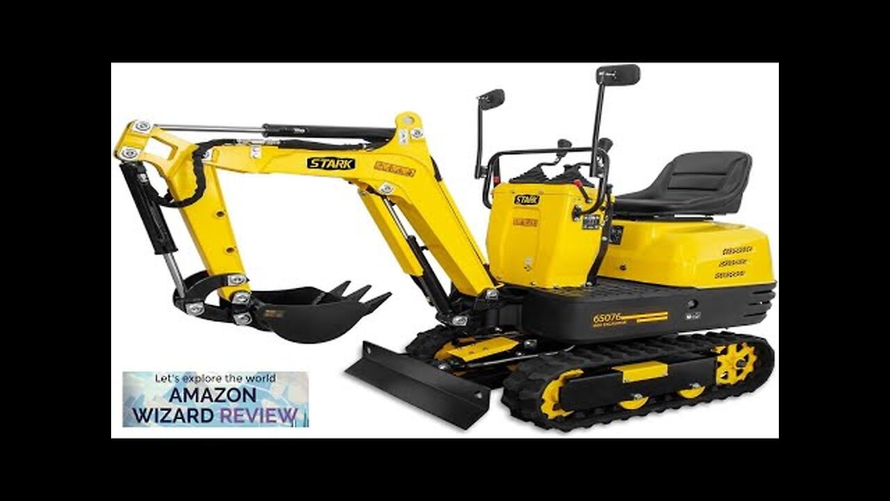 Stark USA 10HP Hydraulic Mini Excavator EPA Engine Bull-Dozing Crawler ...
