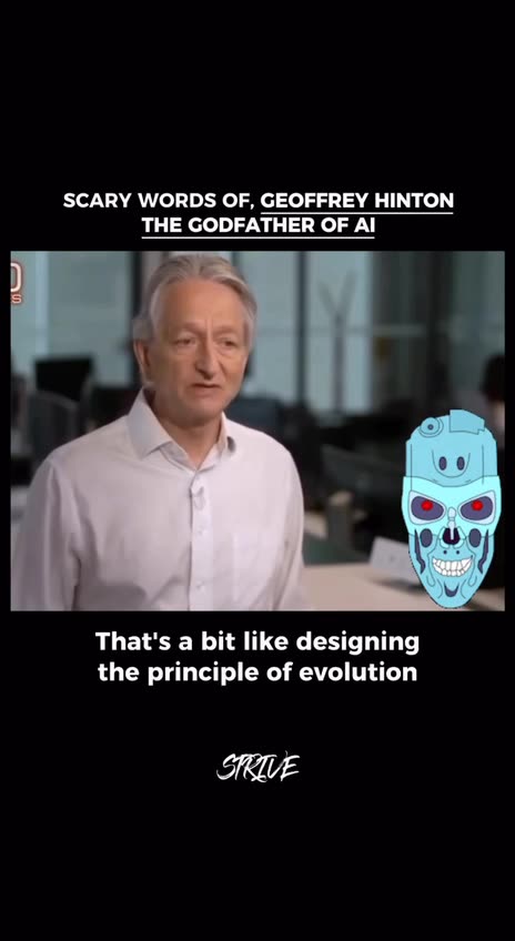 Scary words of Geoffrey Hinton The Godfather of AI.