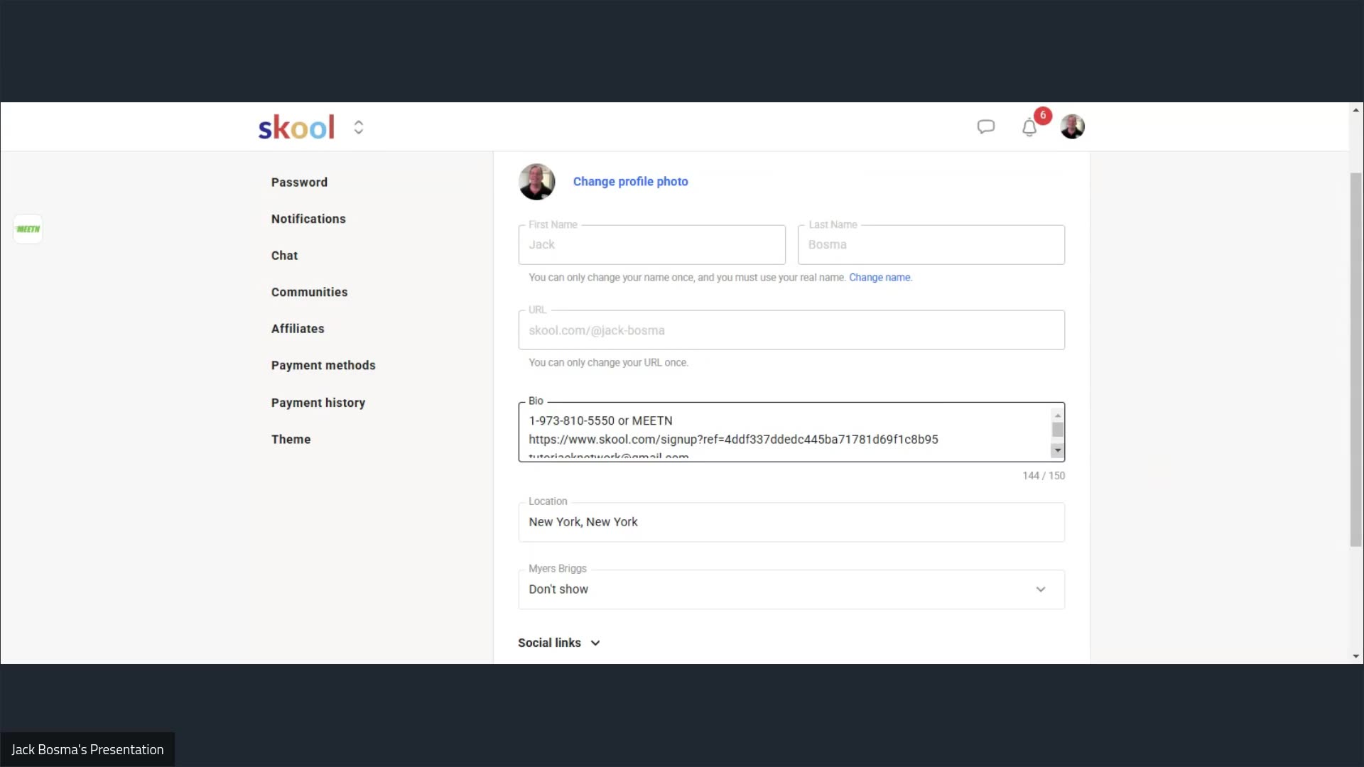 Eliminate The Numbers Next To The Name In The Skool Profile URL
