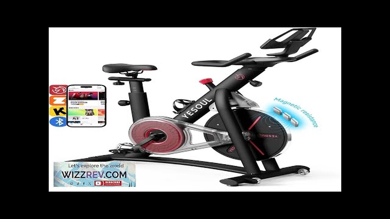 Black Exercise Bike for HomeSmart White Magnetic Stationary Low Noise ...