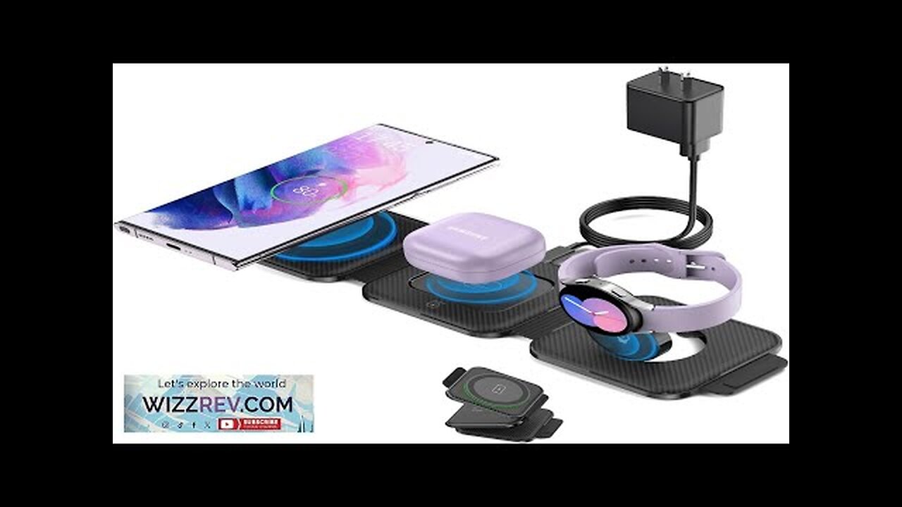 Pocket Wireless Charger for Samsung Android Phone Fast Foldable Travel ...