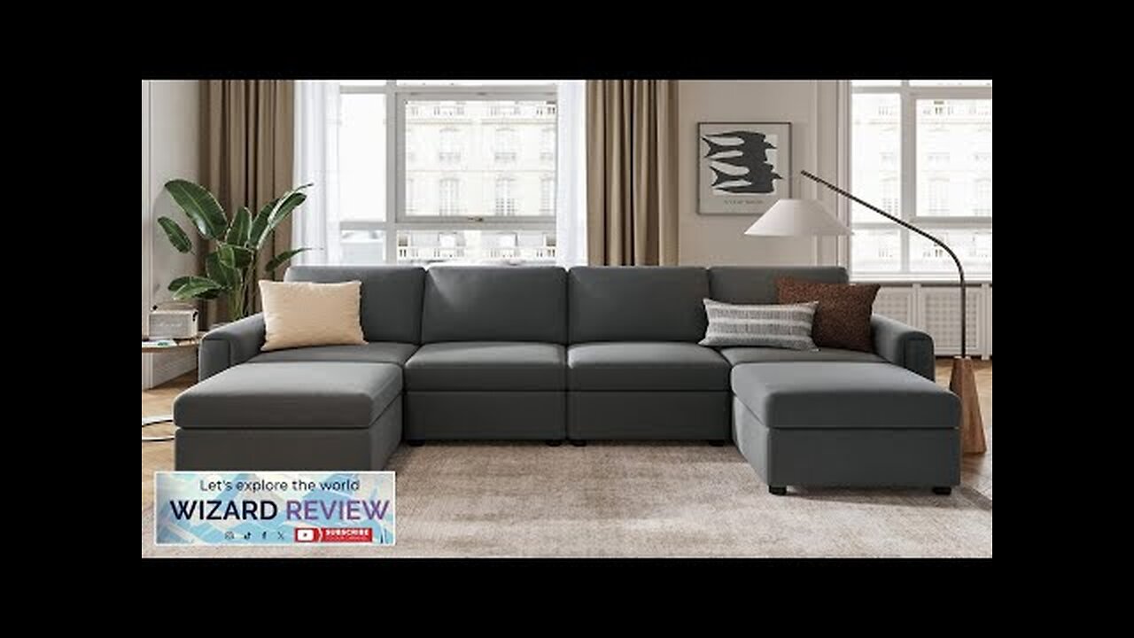 Linsy Home Modular Sectional Sofa Convertible U Shaped Sofa Couch With