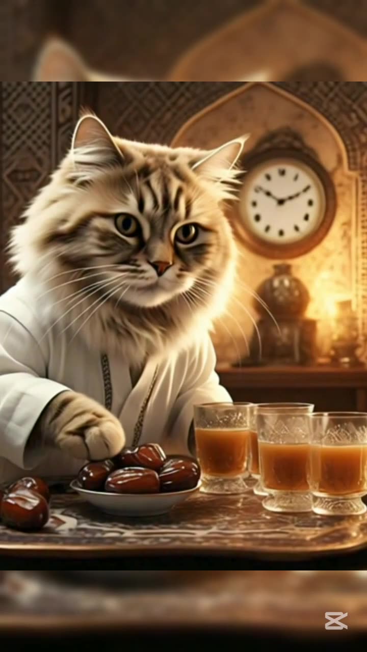 Cute Cat Prepares Iftar | Ramadan Special