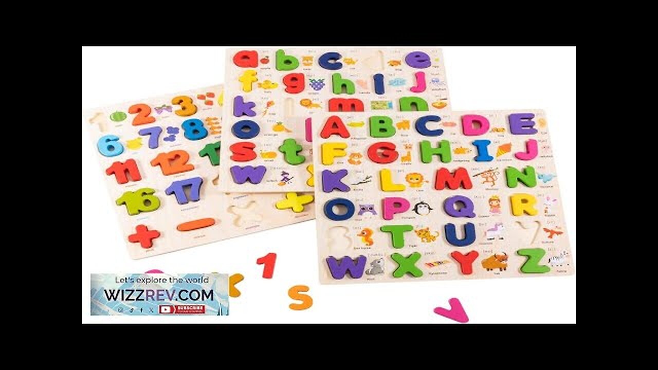 Wooden Alphabet Puzzle for Toddlers 3 in 1 Lower Case Alphabet Letter ...