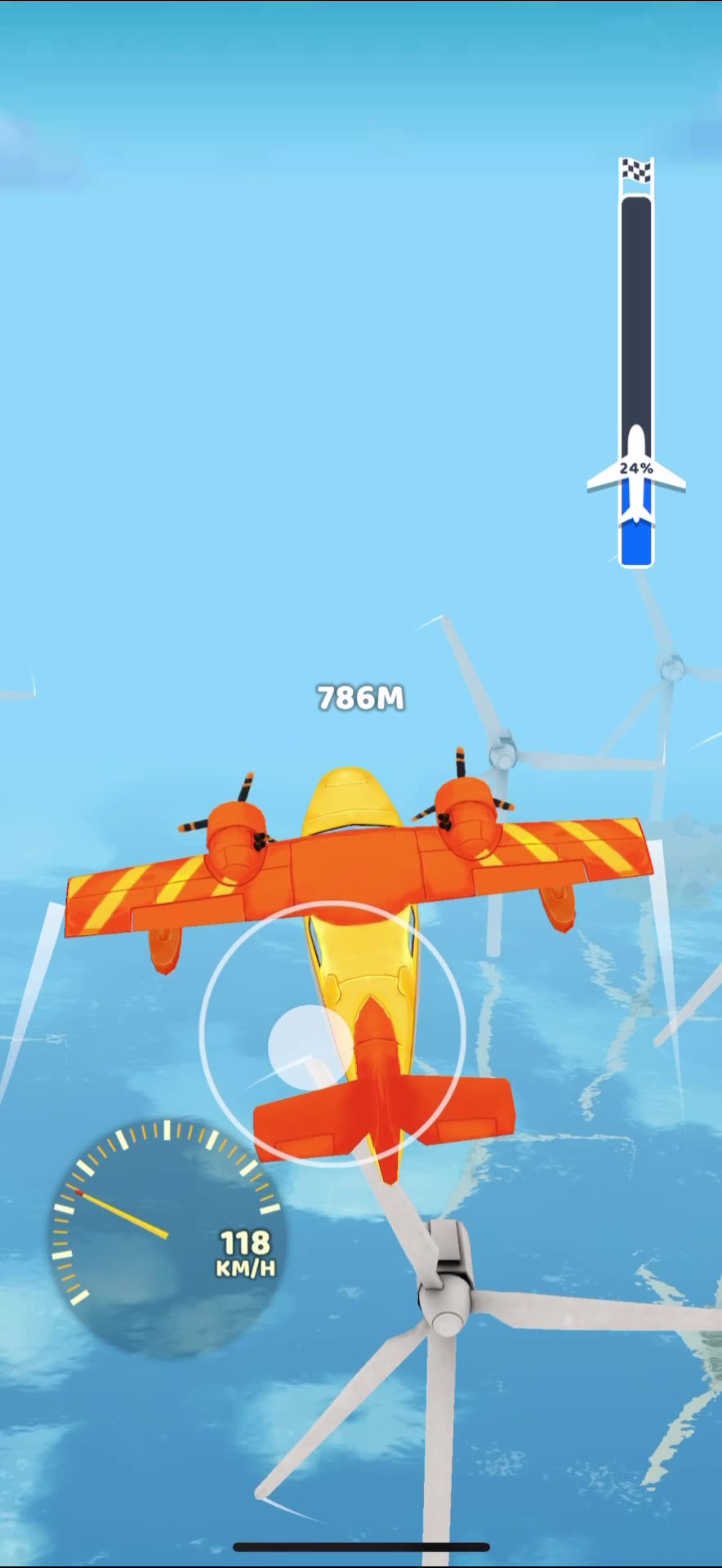 Plane Evolution: Flying 1705 Meters Over Water