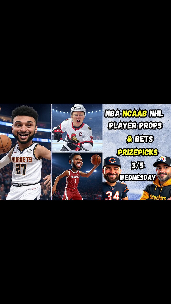 BEST 9 FREE NBA Player Props TODAY | NCAAB PICKS| NHL | WEDNESDAY 3/5