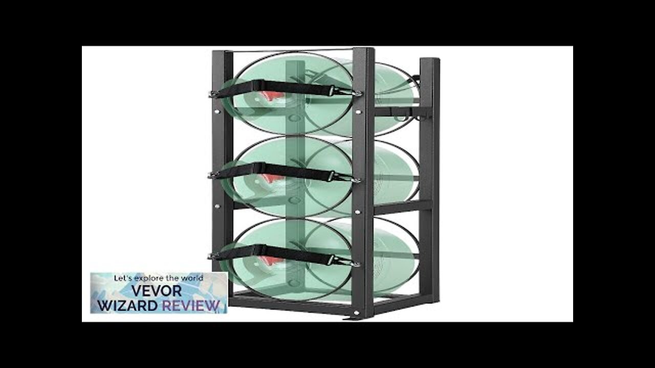 VEVOR Refrigerant Tank Rack with 3 x 30lbs Bottle Tanks Cylinder Tank ...