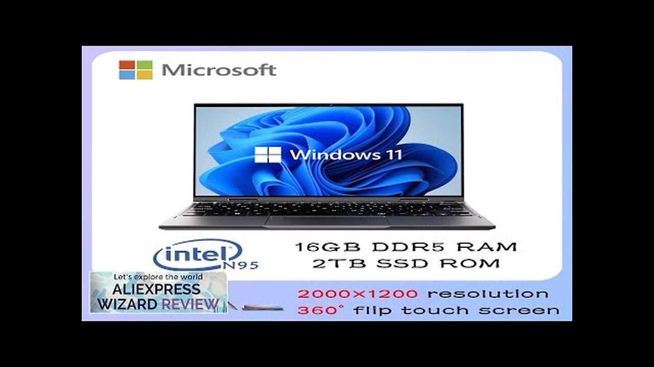 Intel N95 10.95 inch Laptop 360° Flip OLED Touch Screen Aluminum alloy ...