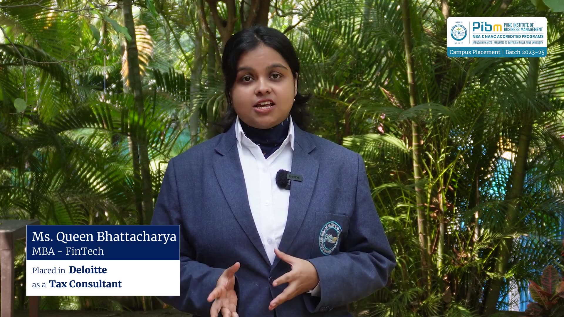 Batch 2023-25 Placements - Ms. Queen Bhattacharya at Deloitte