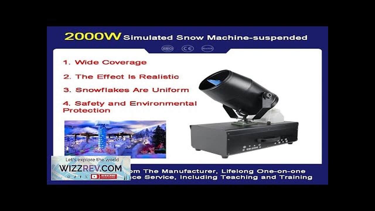 2000W High Power Fake Snowflake Maker Outdoor Simulation Shaking Snow ...