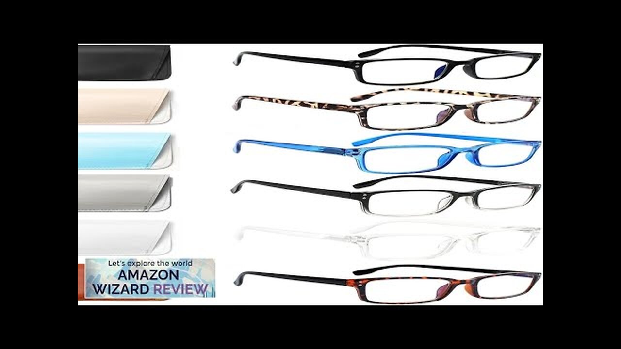 Kerecsen 6-Pack Reading Glasses Blue Light BlockingSpring Hinge Readers ...