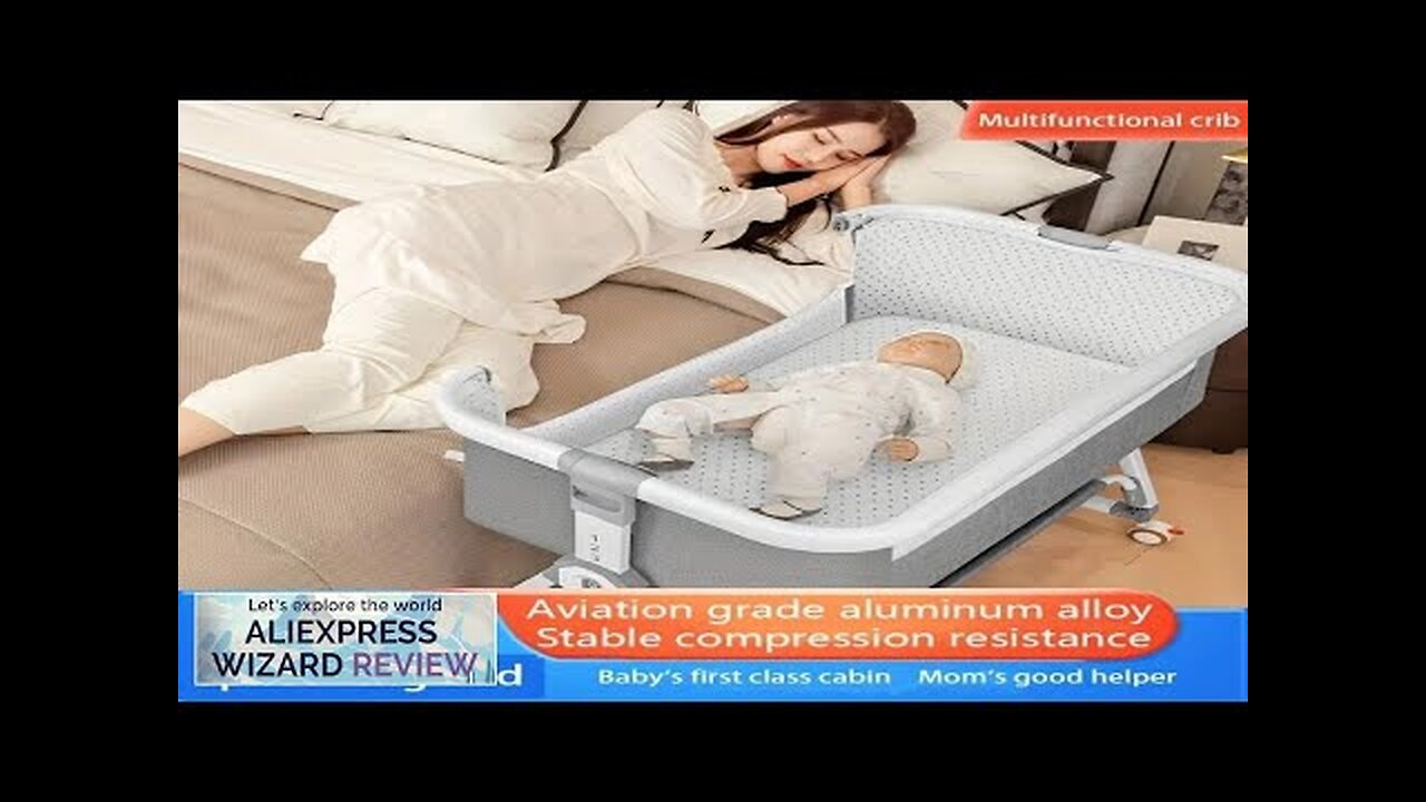 Multi Functional Splicing Baby Crib with Foldable Height Adjustable ...