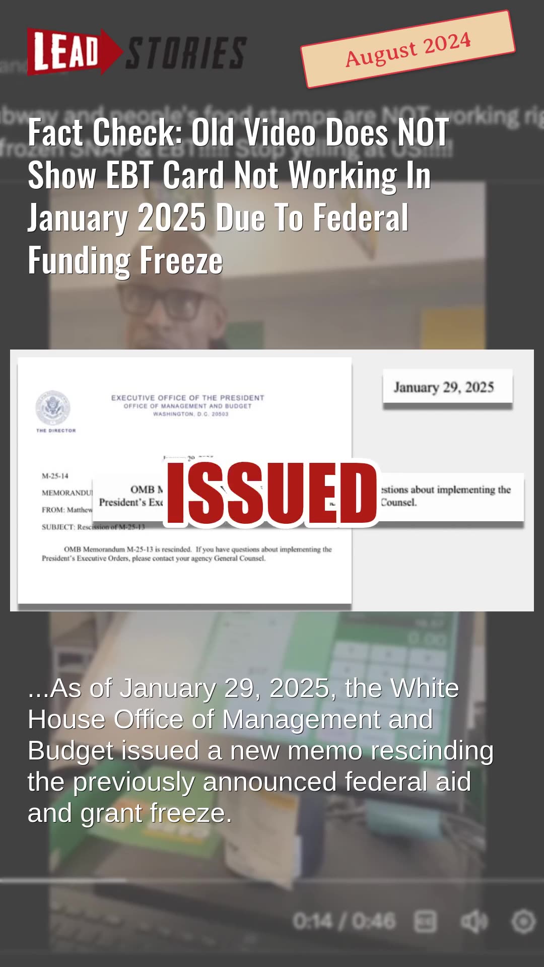 Fact Check: Old Video Does NOT Show EBT Card Not Working In January ...