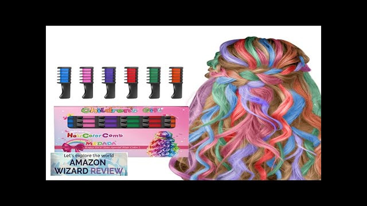 New Hair Chalk Comb Temporary Hair Color Dye for Girls Kids Washable Review