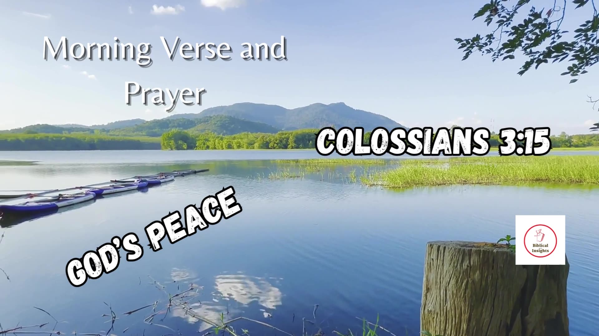 START Your Day with POWERFUL Morning Verse and Prayer! GOD'S PEACE # ...