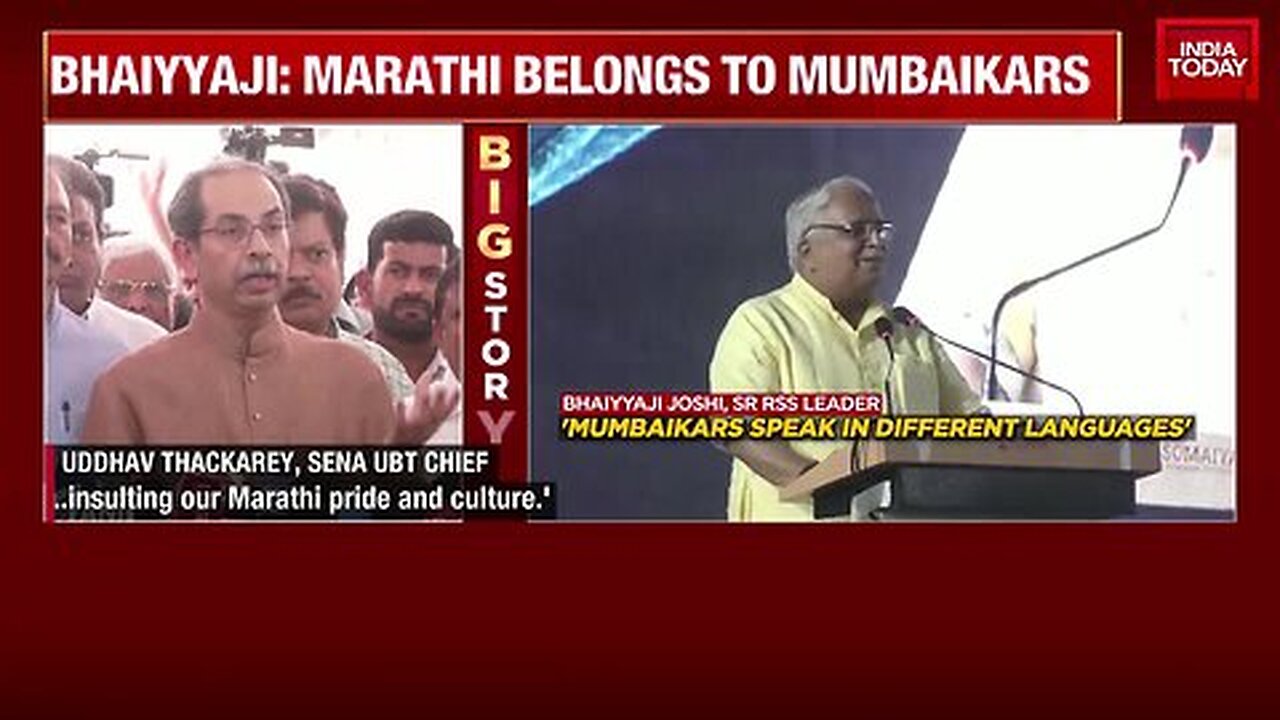 Maharashtra Language Row_ MVA Demands Action Against RSS Leader ...