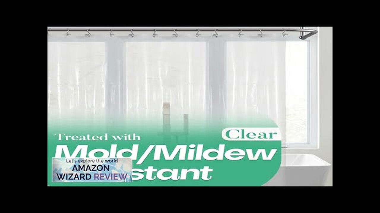 Mrs Awesome Clear Shower Curtain Liner with 3 Magnets 72x72 Premium ...
